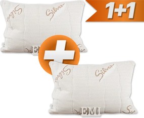 Prošívaný antialergický polštář 50 × 70 cm Silver EMI 1 + 1 ZDARMA