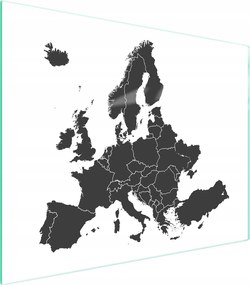 Skleněná Deska Na Krájení 52x40 Mapa Tvrzené Sklo