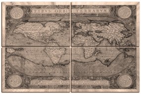 Obraz na plátně - Starožitný mapa světa 1102FC (150x100 cm)