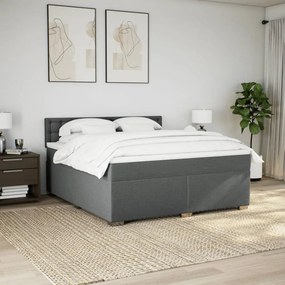 Box spring postel s matrací tmavě šedá 180x200 cm textil 3285982