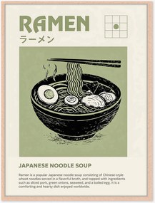Ručně vyrobený zarámovaný digitální tisk Ramen