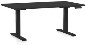 Výškově nastavitelný stůl OfficeTech C, 140 x 80 cm - černá podnož Barva: Černá