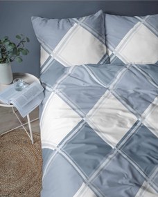 Detexpol Flanelové povlečení 220x200 modrá kostka 4955 B Flanel 2024