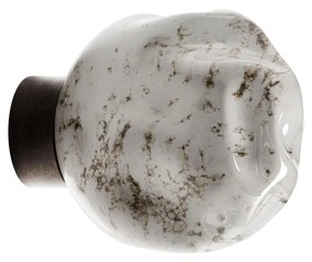 Il Fanale 290.03.OSV Stone, nástěnné svítidlo sklo/tmavá mosaz 1xE14 max 10W, průměr 14cm