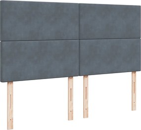 Box spring postel s matrací tmavě šedá 180x200 cm samet 3292401