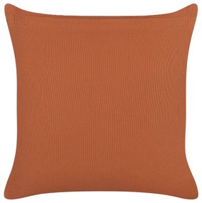 Tkaný bavlněný polštář s geometrickým vzorem 45 x 45 cm oranžový LEWISIA Beliani