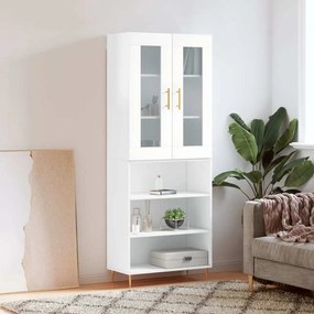 vidaXL Skříň highboard 69,5 x 34 x 180 cm kompozitní dřevo [3198719] Barva: bílá s vysokým leskem