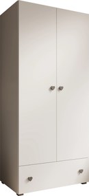ADRK Furniture Skříň Emily s výklopným dvířkem a držadlem ve tvaru srdce šedá SW-EMI-80-WHG