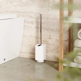 Nástěnný WC kartáč Umbra Flex Adhesive - bílý