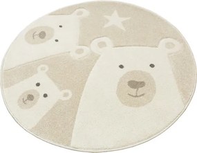 Koberec Tanami Kids B7858A krémový / béžový kruh