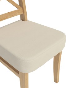 Sedák na židli IKEA Ingolf barva béžová látka pletený vzor