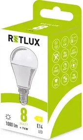 RETLUX RLL 636 G45 E14 mini Globe 8W / 1080 lm / 4000K - studená bílá