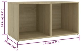 vidaXL TV skříňky 2 ks dub sonoma 72 x 35 x 36,5 cm kompozitní dřevo