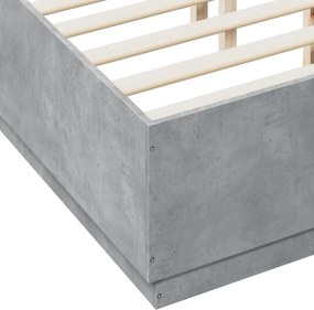 Rám postele betonově šedý 120 x 190 cm kompozitní dřevo 3209747