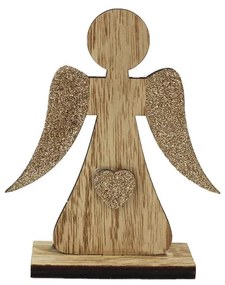 Anděl dřevěný velký 16 cm