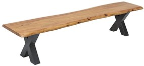 Mammut lavice z akátového dřeva v medové barvě 160x40 cm