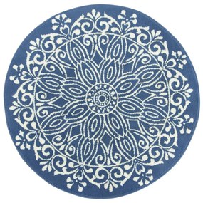 Kulatý koberec LUNA 503788/94955 modrý Rozměr: průměr 160 cm