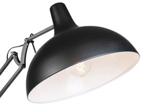 Průmyslová stojací lampa černá nastavitelná - Hobby