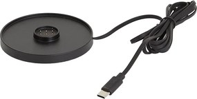 Venkovní stolní lampa černá dobíjecí vč. nabíjecí stanice IP65 - Grill