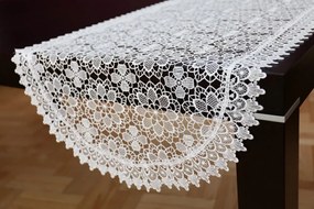 Oválný krajkový ubrus bílý Šířka: 80 cm | Délka: 140 cm