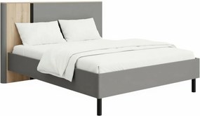 XXXLutz POSTEL, 180/200 cm, barvy grafitu, černá, dub artisan MID.YOU - Manželské postele - 000834017906