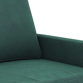 3místná pohovka tmavě zelená 180 cm samet - Default Title
