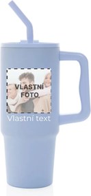 Personalizovaná nerezová termoska s barevným víčkem s fotografií