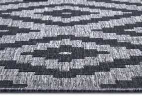 NORTHRUGS - Hanse Home koberce Kusový koberec Twin-Wendeteppiche 105461 Night Silver – na ven i na doma - 200x290 cm