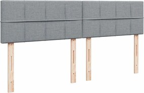Box spring postel s matrací světle šedá 200 x 200 cm textil 3287563