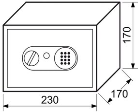 Richter Czech Ocelový sejf s elektronickým zámkem  RS.17.EDN.R