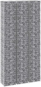 Gabionové vyvýšené záhony 3 ks 30 x 30 x 200 cm železo 151251