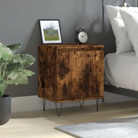 Noční stolek kouřový dub 40 x 30 x 50 cm kompozitní dřevo - Default Title
