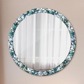 Kulaté dekorativní zrcadlo Modré palmy fi 100 cm