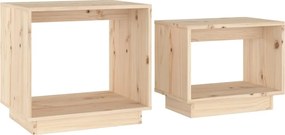 vidaXL Hnízdové konferenční stolky 2 ks masivní borové dřevo [813525] Barva: Přírodní