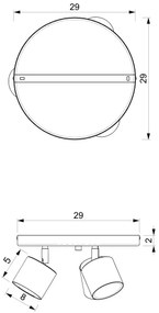 Bodové svítidlo DIXIE 3xGX53/11W/230V růžová