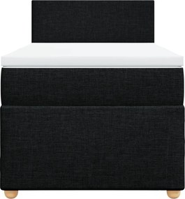 Box spring postel s matrací černá 90x200 cm textil 3288858
