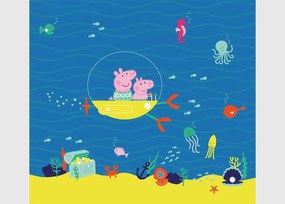 Dětská vliesová fototapeta na zed' Prasátko Peppa Moře | 300 x 270 cm | DDTD4P5099