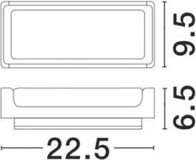 NV 9160081 Venkovní nástěnné svítidlo KEEN tmavě šedý hliník akrylový difuzor LED 12W 3000K 220-240V 75st. IP65 - NOVA LUCE