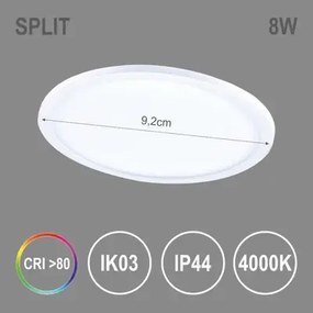 Tope Split R / LED podhledové svítidlo / 8W / 4000K / 461lm / IP44