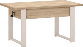 Rozkládací polohovací konferenční stolek HOGO 3v1 | 120-157x62,5-74,5x67 cm | síla horní desky 32 mm | dub sonoma/nohy kašmír