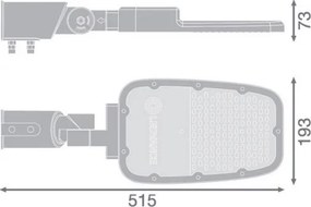Svítidlo veřejného osvětlení LEDVANCE STREETLIGHT AREA SMALL RV20ST LED 65W/730 3000K 8450lm