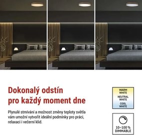EMOS Stropní LED svítidlo ILVI s dekorem dřeva 500mm 45W CCT s DO ZM5161