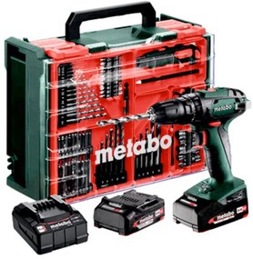 Metabo aku příklepová vrtačka sb 18 set md2 × 2ah 4061792249509