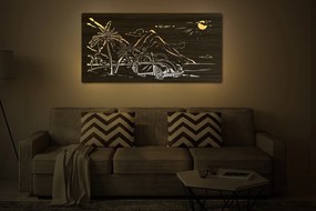 Li-Go "Volkswagen Brouk" světelný obraz 230V 120x60cm provedení povrchu: dub světlý