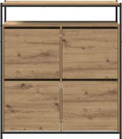 Skříň na obuv 100 x 34 x 112 cm Kompozitní dřevo Dub artisan 3365548