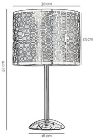 ONLI - Stolní lampa BRUCE 1xE27/15W/230V 52 cm matný chrom