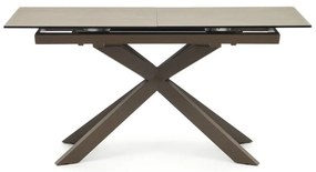 Hnědý rozkládací jídelní stůl s keramickou deskou 90x160 cm Atminda – Kave Home
