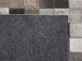 Kožený patchworkový koberec 140 x 200 cm vícebarevný ARMUTLU Beliani