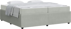 Rám postele Světle šedá 200 x 200 cm textil 3398438