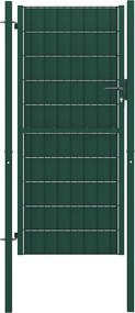 Plotová branka PVC a ocel 100 x 204 cm zelená 145231